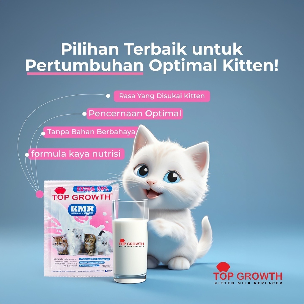 Jual Susu Top Growth Kitten Milk Replacer Sachet 30gr 30 gr Growssy ...