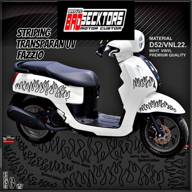 Jual Decal Sticker Striping Variasi Transparan Uv Fazzio Api Fazzio ...