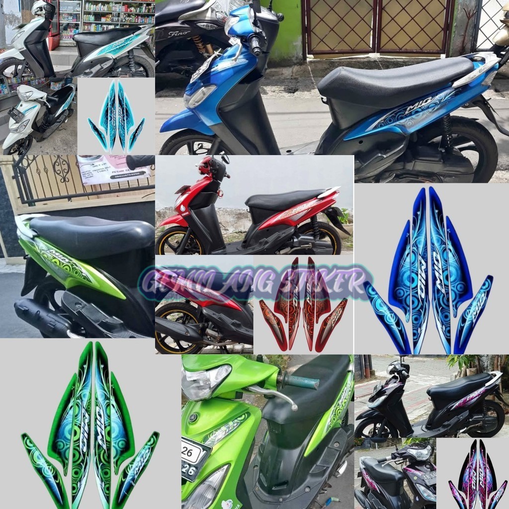 Jual Striping Decal Polet Sticker yamaha mio smile 2011 Fullset list ...