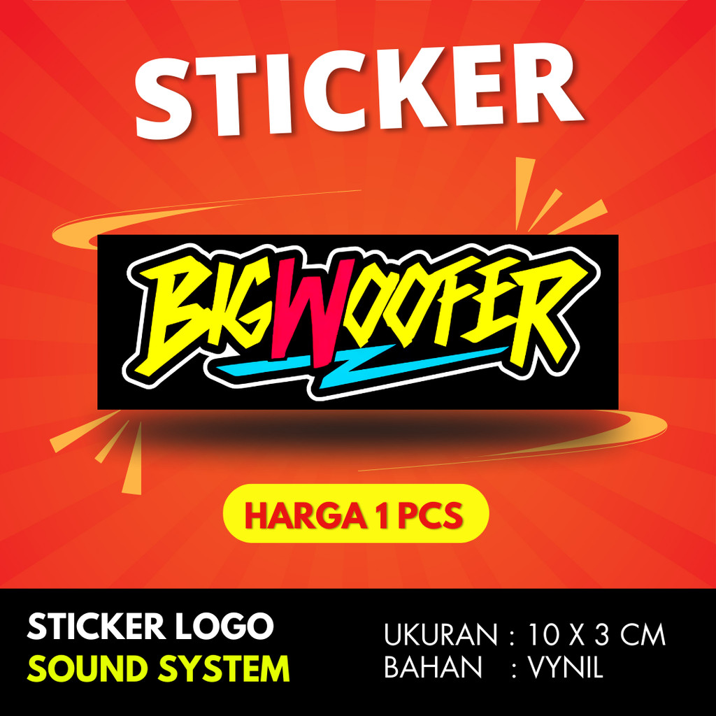 Jual Sticker sound system BIG WOOFER BAHAN VYNIL ANTI AIR PREMIUM ...