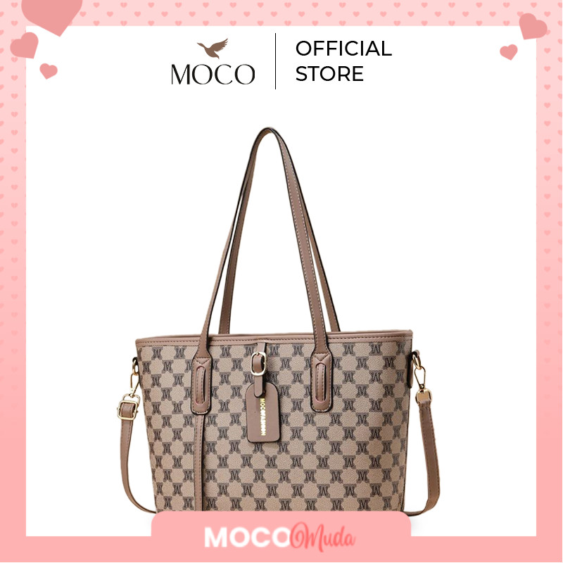 Jual 【Victoria Bag】MOCO Fashion Tas Totebag Besar Wanita Kuliah Kantoran Resleting Muat Laptop ...