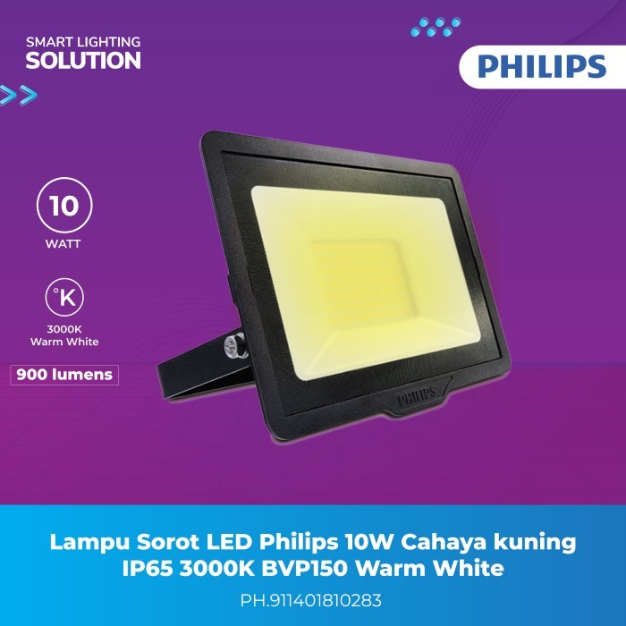Jual Lampu Sorot LED Philips 10W Cahaya kuning IP65 3000K BVP150 Warm White | Shopee Indonesia