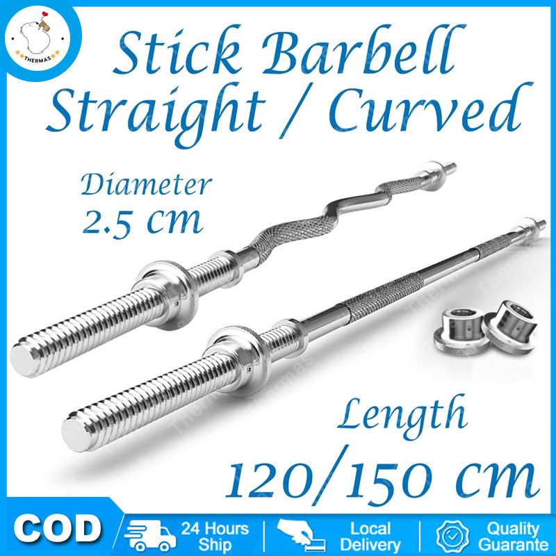 Jual 1.2/1.5M Stick Barbel Dumbell Solid Bar Barbell Stik Lurus ...