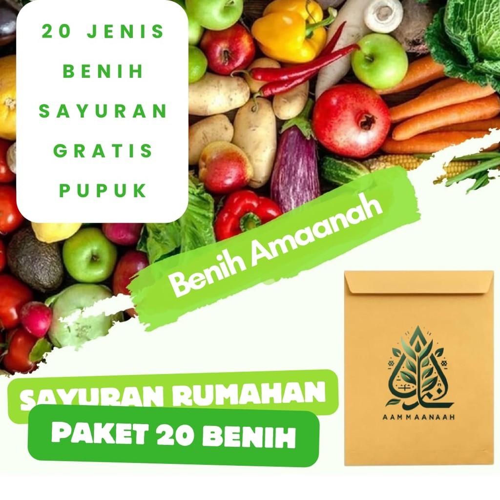 Jual PAKET 20 JENIS BIJI BENIH SAYURAN LENGKAP, MUDAH TUMBUH DAN ...