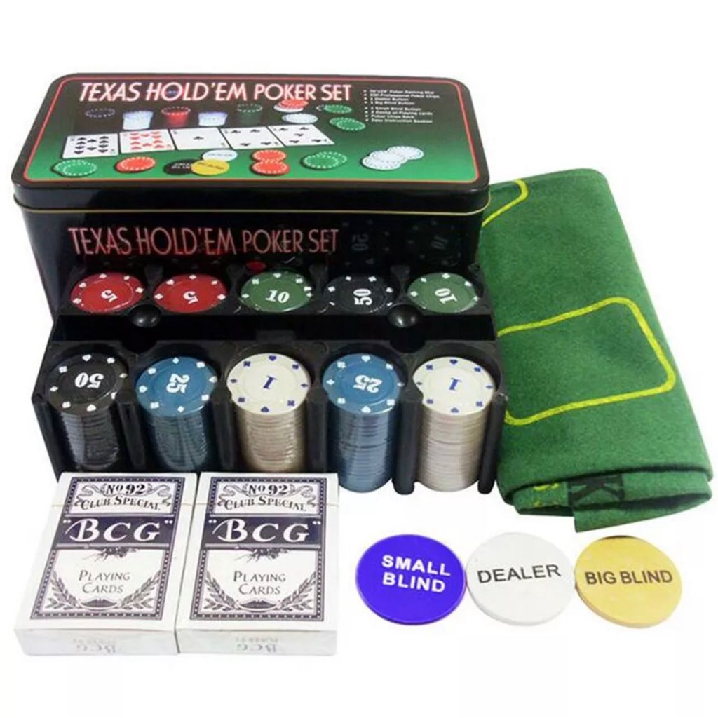 Jual Poker Game Texas Holdem Poker Game Casino Game Set Texas Hold em ...