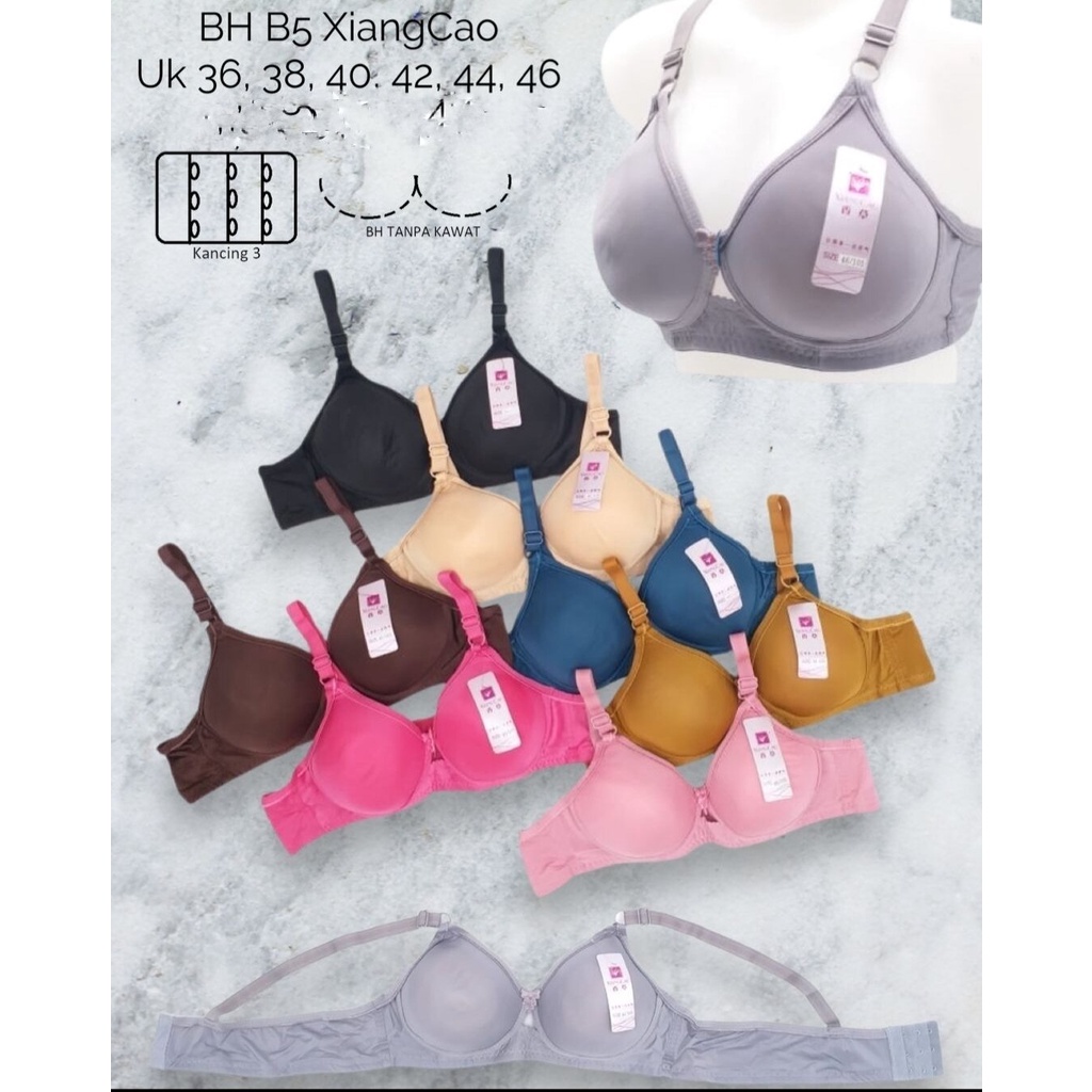 Jual BRA BH BUSA POLOS TANPA KAWAT SIZE CUP BESAR (36-46) KAIT 3 XIANG CAO B5 PREMIUM BRA ...