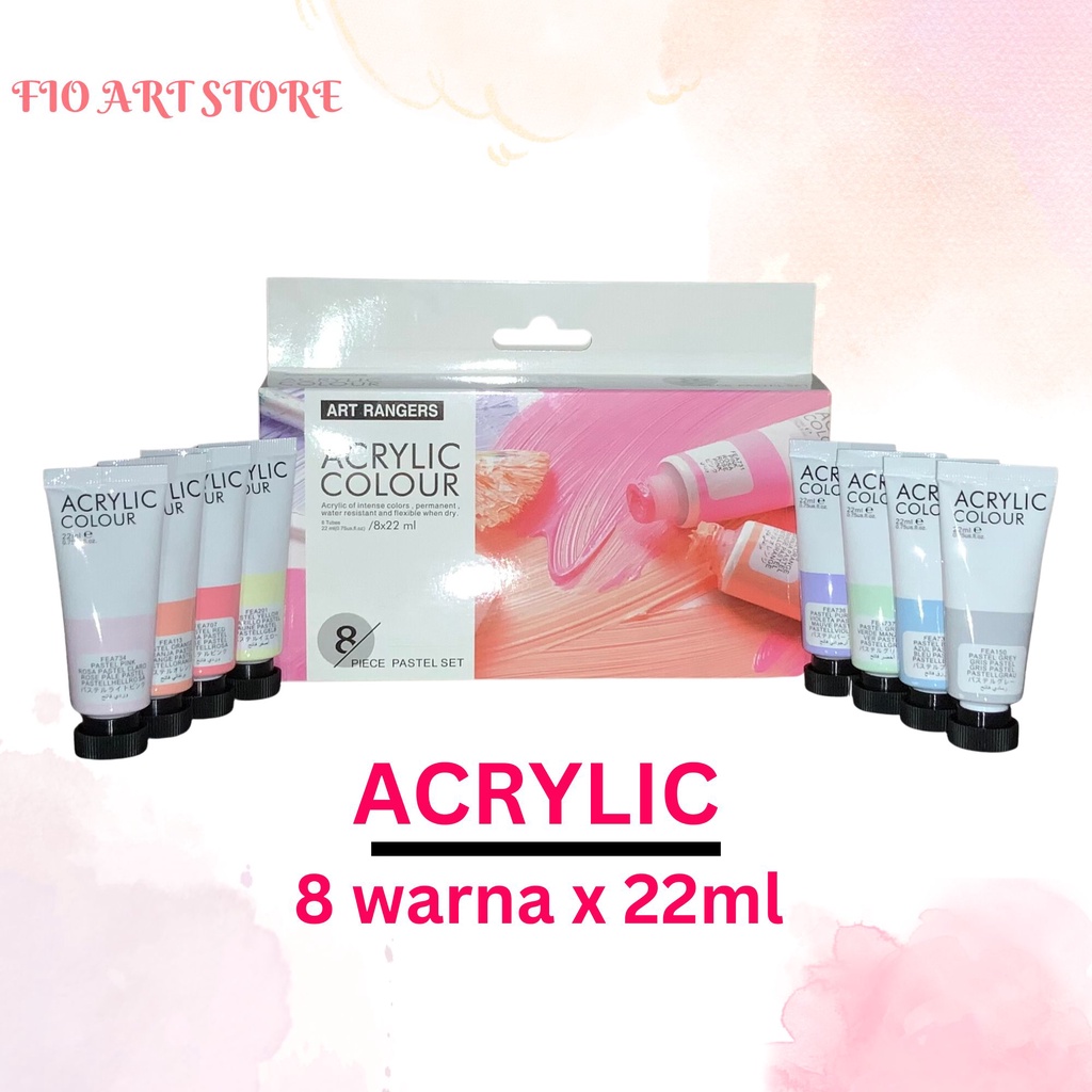 Jual Cat Akrilik Set Pastel Art Rangers 8x22ml | Acrylic Paint | Shopee ...