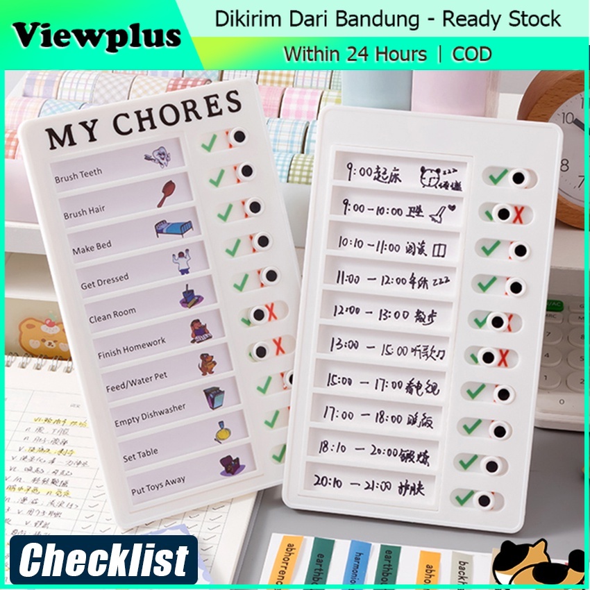Jual Papan Checklist My Chores, Papan Jadwal Belajar, Papan to Do List ...