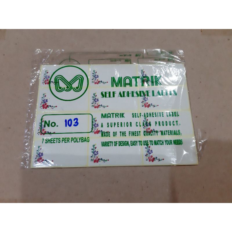 Jual Sticker Label Nama 103 / 121 Bunga (1 pak) | Shopee Indonesia