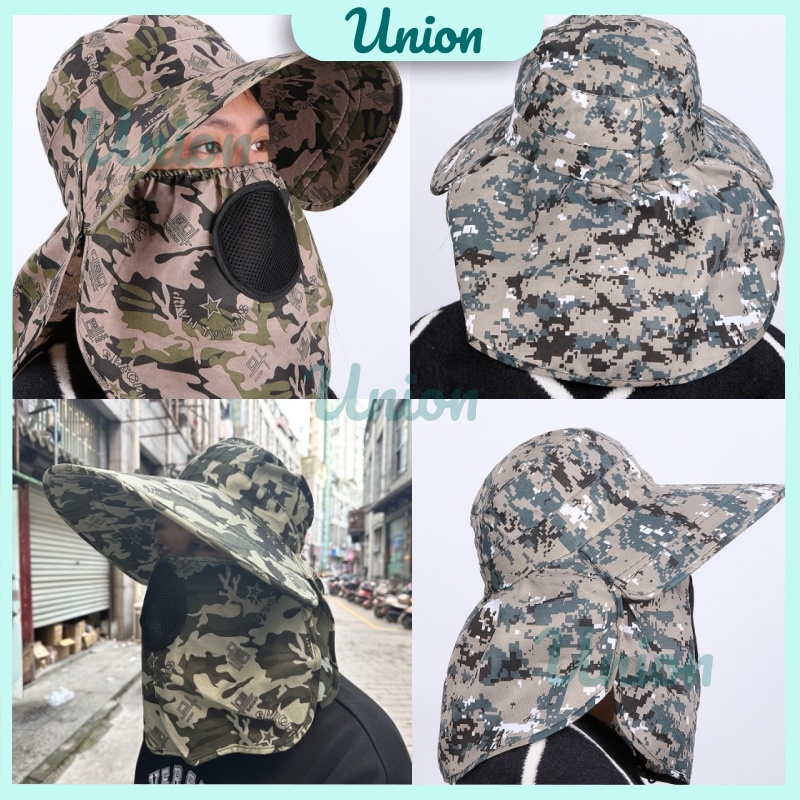 Jual UM Topi Visor Cadar Pria Anti UV Lebar / Topi Hiking / Topi Pantai ...
