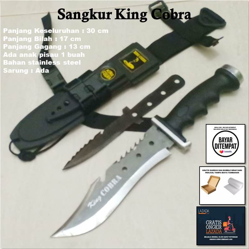 Jual PISAU RAMBO ORIGINAL BAJA / Pisau Dapur Anti Karat Pisau Beranak ...