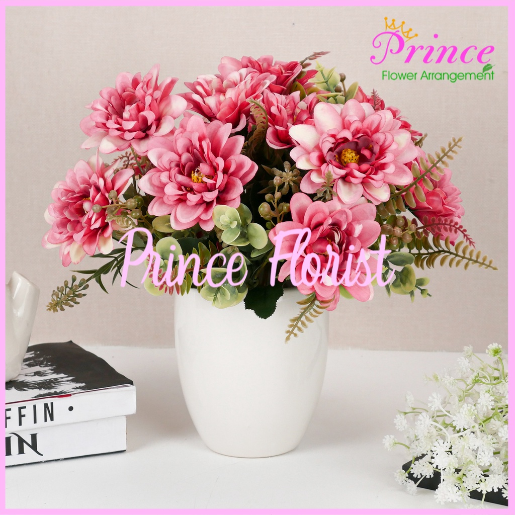 Jual ROSE TERATAI CANTIK CABANG 7 ARTIFICIAL BUNGA BUATAN BUNGA PEONI ...