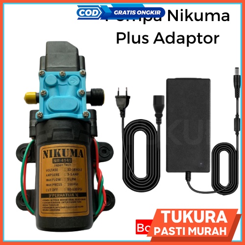 Jual Pompa DC 12 Volt NIKUMA Plus Adaptor 12v 5a | Shopee Indonesia