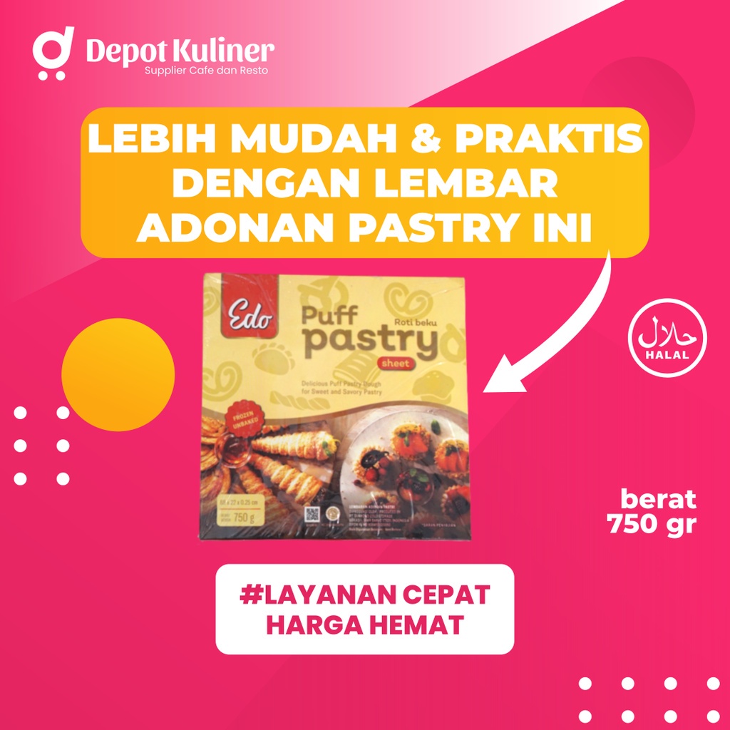 Jual Edo Puff Pastry Sheet Lembar Adonan Pastry Yang Enak dan Lezat ...