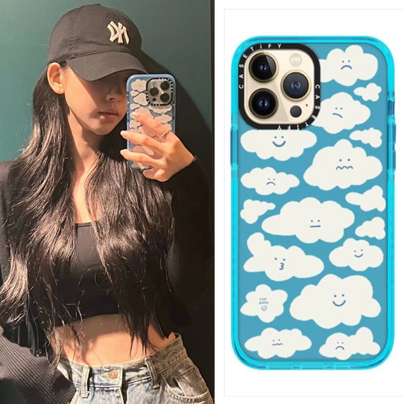 Jual Casetify aespa KARINA Same White Cloud Case For iPhone 15 14 11 12 13 Pro 14Pro Max Soft ...