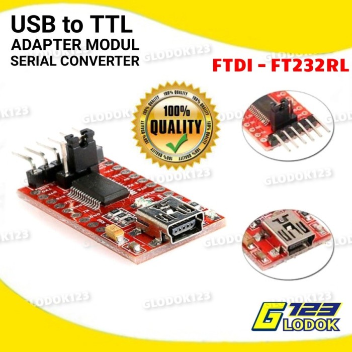 Jual FTDI FT232 FT232RL USB to TTL Serial Module Arduino Mini Port FT ...