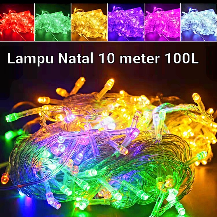 Jual GROSIR Lampu Natal LED 10m 100L Dekorasi Lampu Hiasan Natal Murah ...