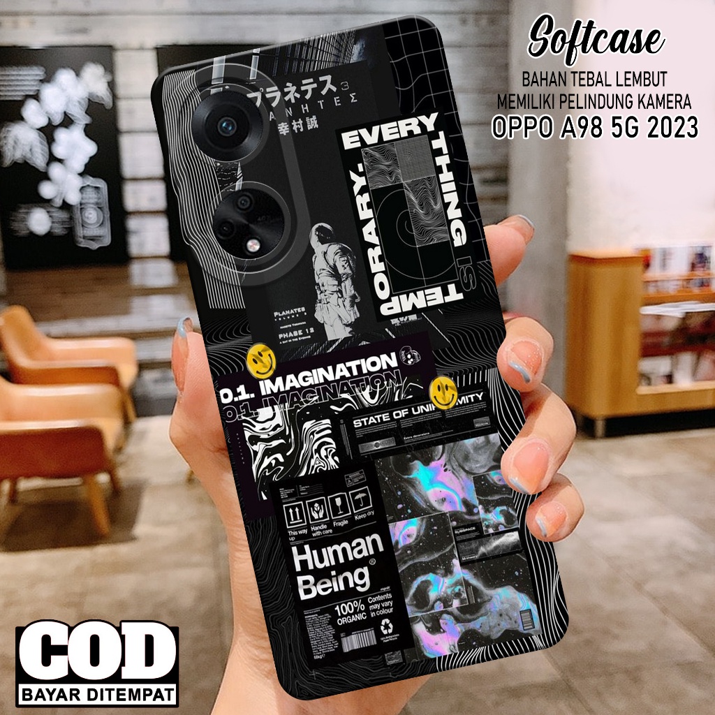Jual Trans Case Casing Hp Oppo A98 5g 2023 Terbaru Softcase Silikon