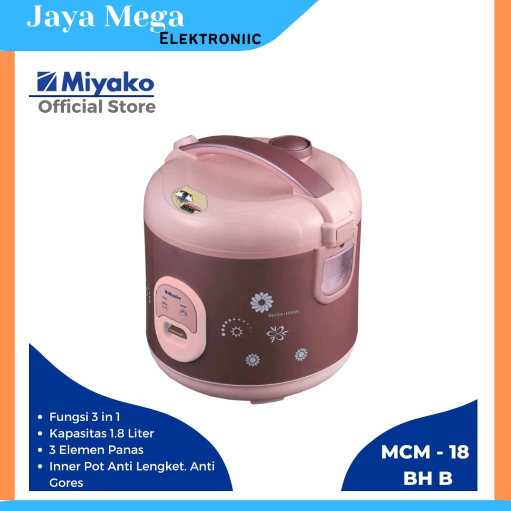 Jual MIYAKO Magicom 1.8 Liter MCM-18 BH Penanak Nasi Rice Cooker ...