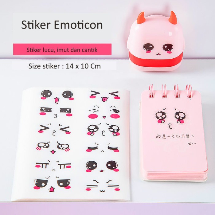 Jual [LOGU] Stiker Semi Transparan Motif Emoji Lucu, Stiker Hiasan buku ...