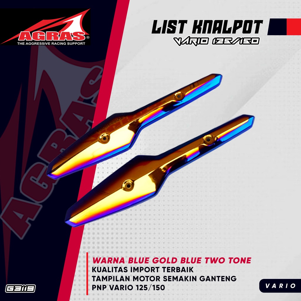 Jual [AGRAS] Cover List Knalpot VARIO 125/150 Lis Kenalpot Honda Click ...