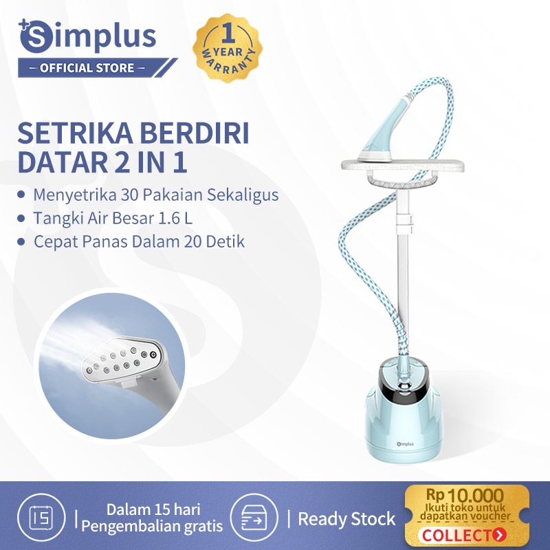 Jual SIMPLUS Setrika Uap Berdiri Besar Stand Steamer Tangki Air 1.6 L Setrika Garmen Setrika ...