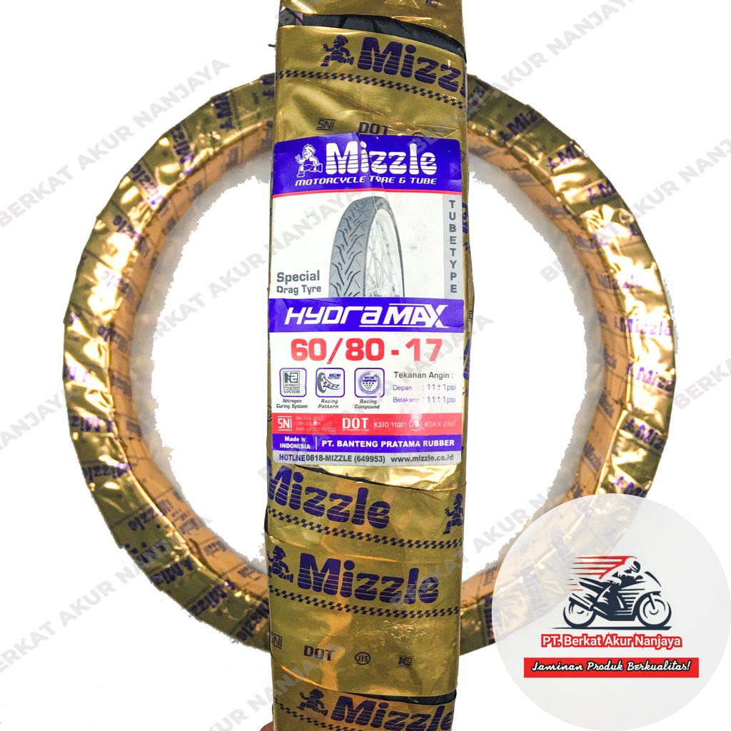 Jual Mizzle Hydra Max 60/80-17 Ban Drag Tubetype (Non Tubeless ...