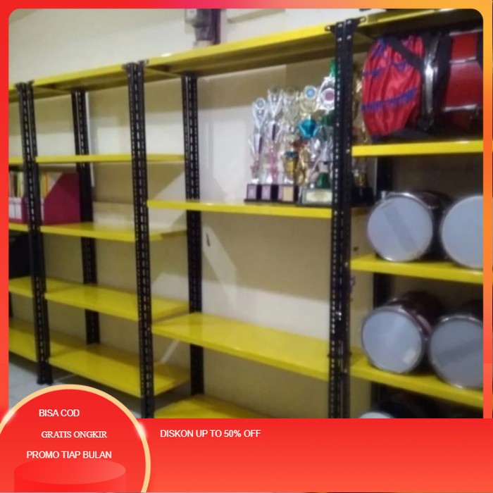 Jual Rak gudang besi 5 susun L40 P100 T200 Rak Display Besi Bekas ...