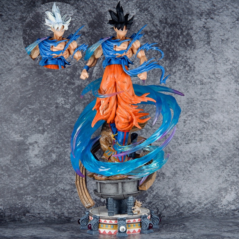Jual SHP-JF Action Figure Dragon Ball Goku Super God Aura Blue 50cm ...