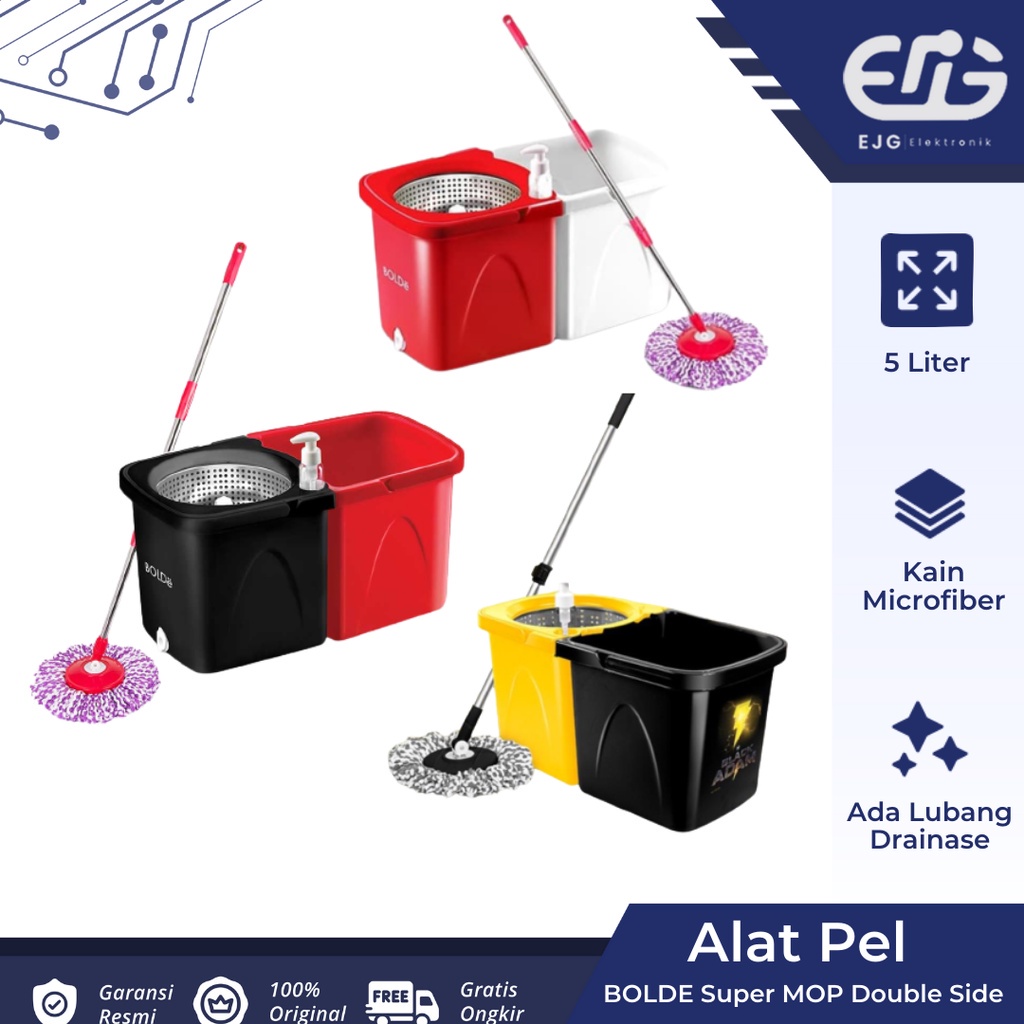 Jual Bolde Alat Pel Lantai Bolde Super Mop Double Side Alat Pel Putar ...