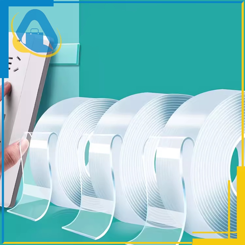 Jual AK8 NANO TAPE / DOUBLE TAPE TRANSPARAN UKURAN 1M 3M 5M / ISOLASI ...