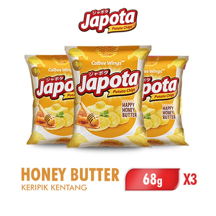Jual Japota Keripik Kentang Happy Honey Butter 68 gr x3 | Shopee Indonesia