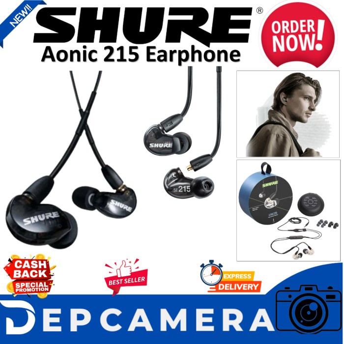Jual Shure SE215 / AONIC 215 Wired Sound Isolating Earphone | Shopee ...