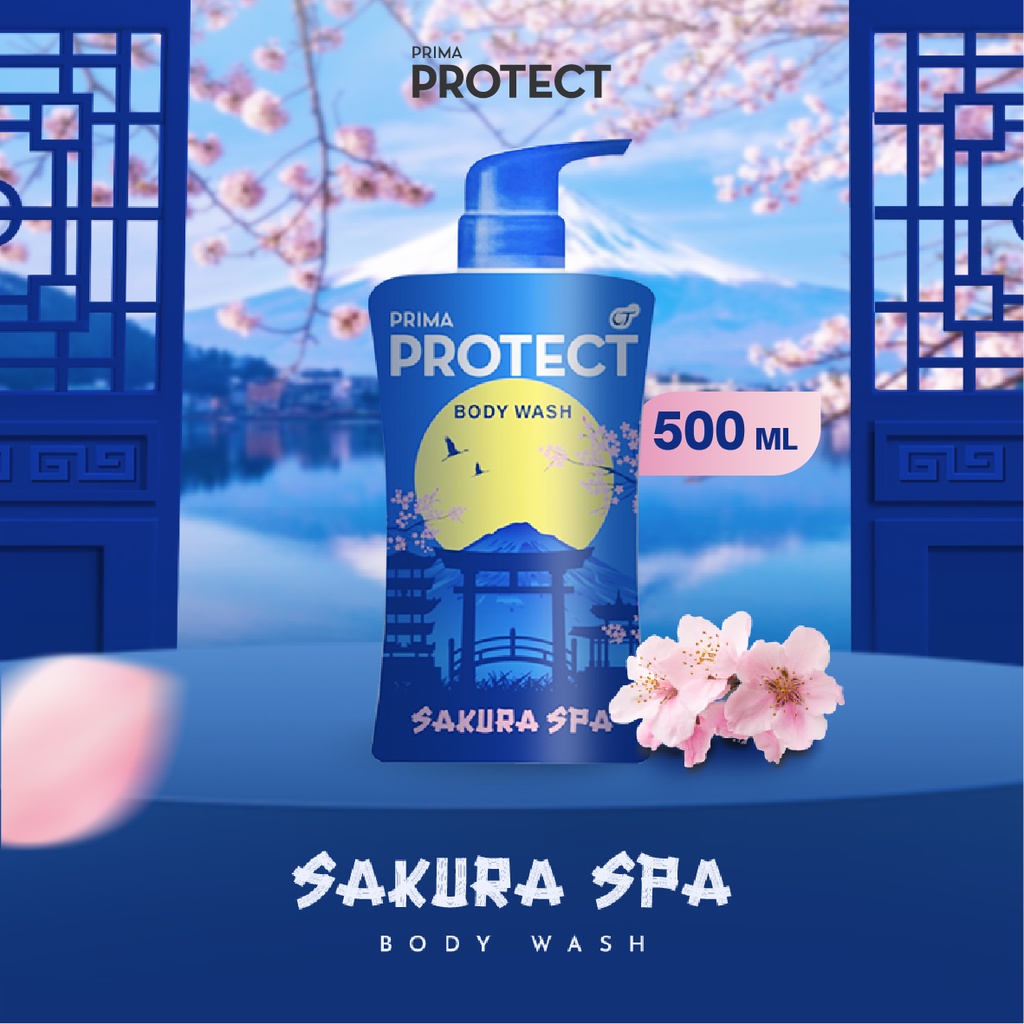 Jual PRIMA PROTECT Body Wash Sakura Spa 500ML | Shopee Indonesia