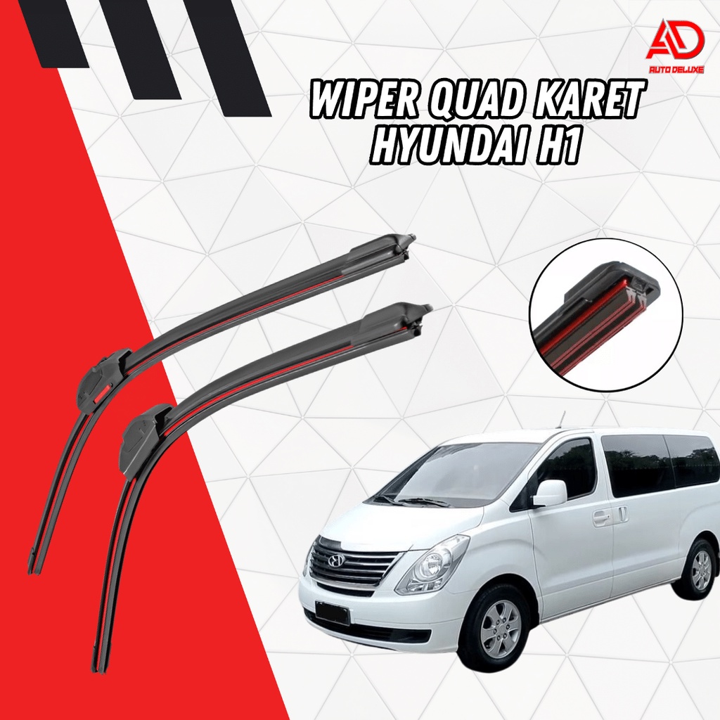 Jual Wiper Mobil Quad Blade Hyundai H1 Frameless 1 Set (Kiri dan Kanan ...