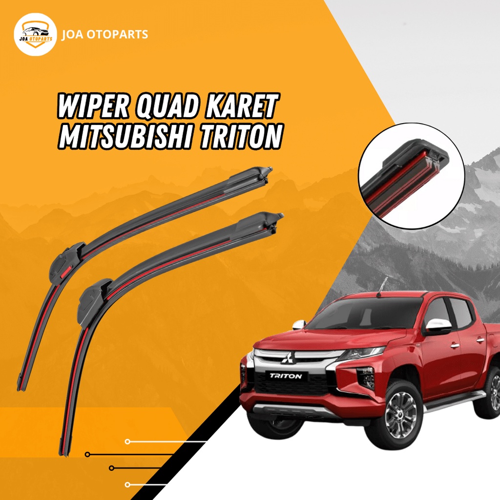 Jual Wiper Quad Karet 4 Lapis Karet Mitsubishi Triton Frameless Model ...