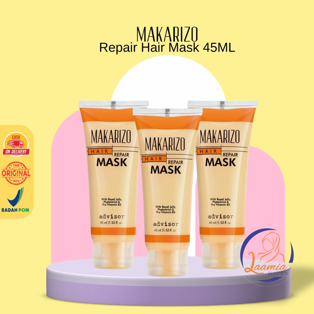 Jual MAKARIZO Repair Hair Mask 45ML Tube masker rambut rusak | Shopee ...