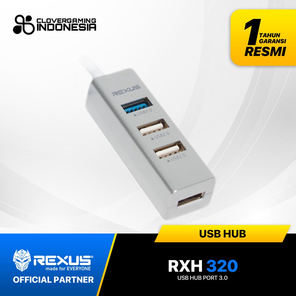 Jual Rexus USB HUB V.3.0 1 Port V.2.0 3 Port H320 4 Port - RXH-320 | Shopee Indonesia