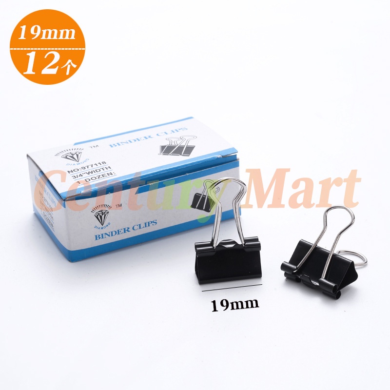 Jual PAPER CLIP 1Pack=12pcs/Binder Klip/Binder Clip 19Mm /Penjepit ...