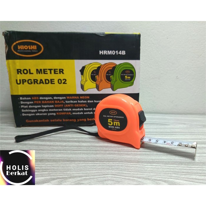 Jual Rol Meter 5 m Bodi ABS / Meteran 5 Meter Hioshi Stabilo | Shopee ...