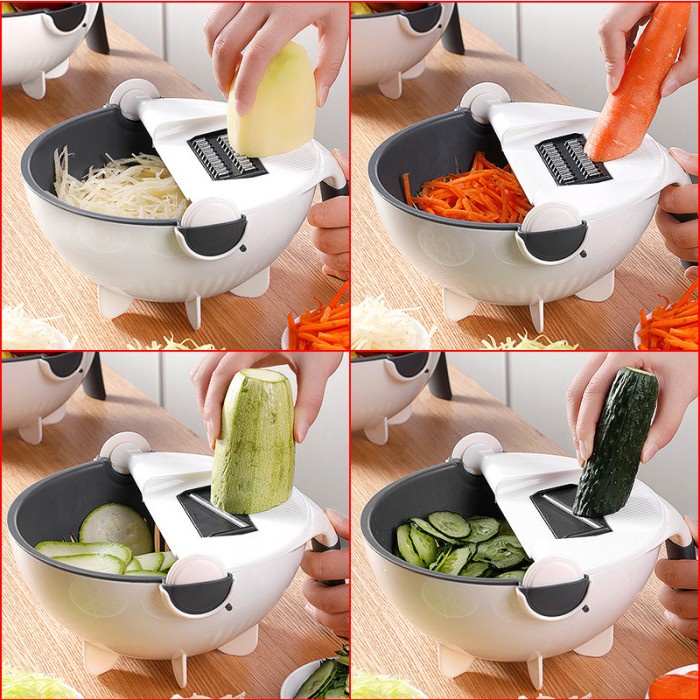 Jual Baskom Saringan Pemotong Sayur dan Buah Mulitfungsi | Shopee Indonesia