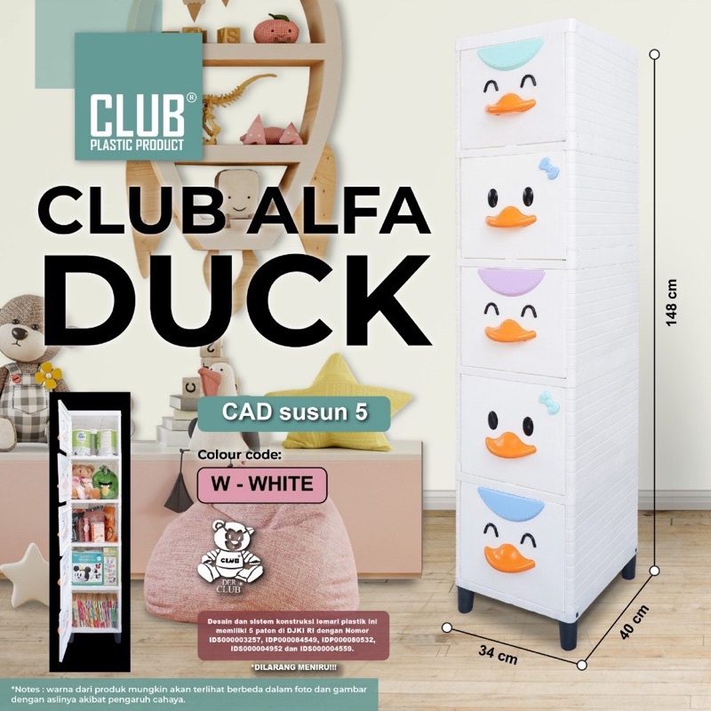 Jual CLUB drawer plastik SINGLE CLUB ALFA DUCK (CAD) | Single Club Flip ...