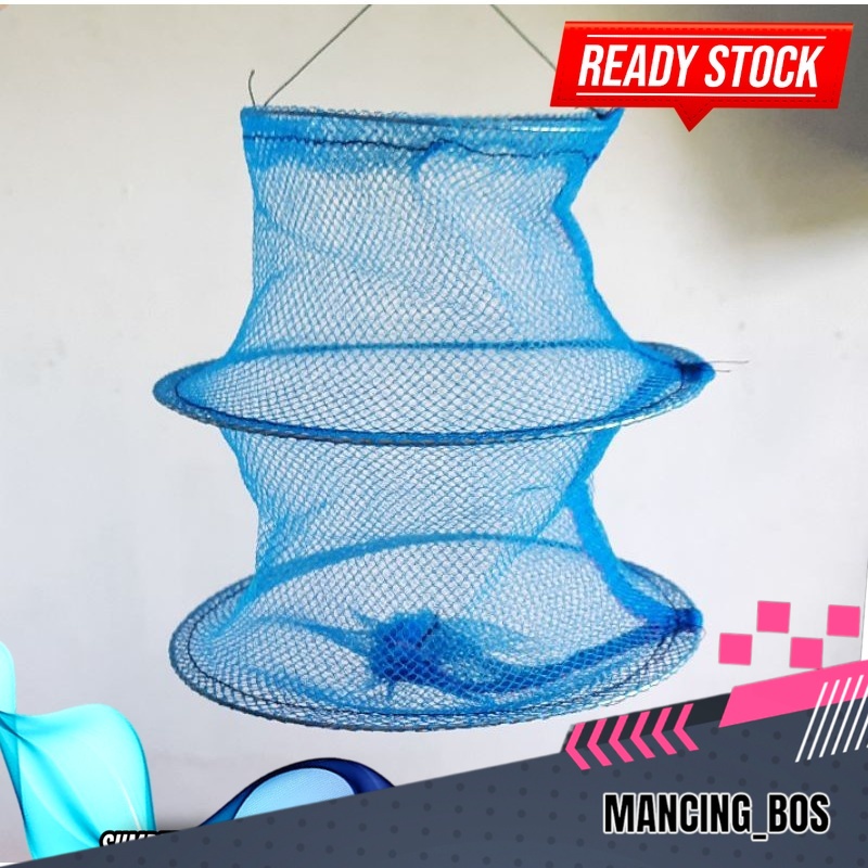 Jual KORANG IKAN BIRU BULAT UKURAN - Koja ikan bahan polinet - Koja ...