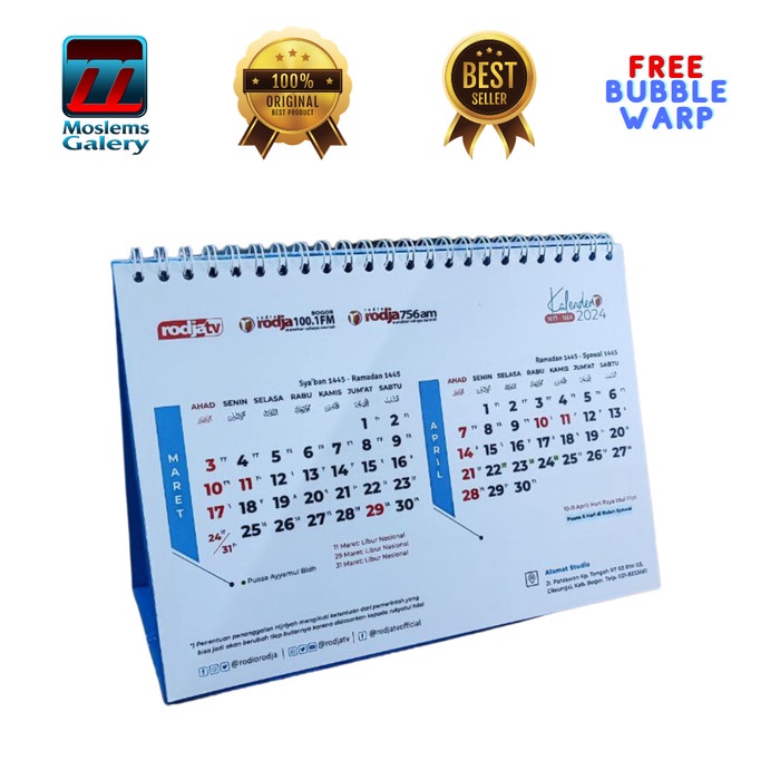 Jual Kalender Meja Rodja 2024 M 1445-1446 H | Tanggalan, Almanak ...