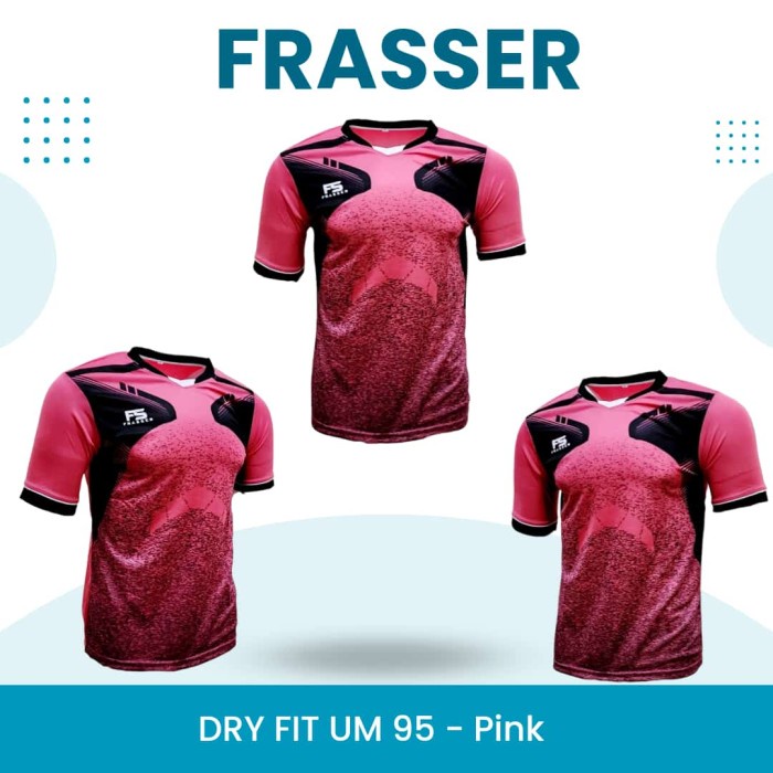 Jual Frasser Kaos Jersey Dry Fit Bulutangkis Badminton Tenis Pria Wanita 02 um 95 pink, XL ...
