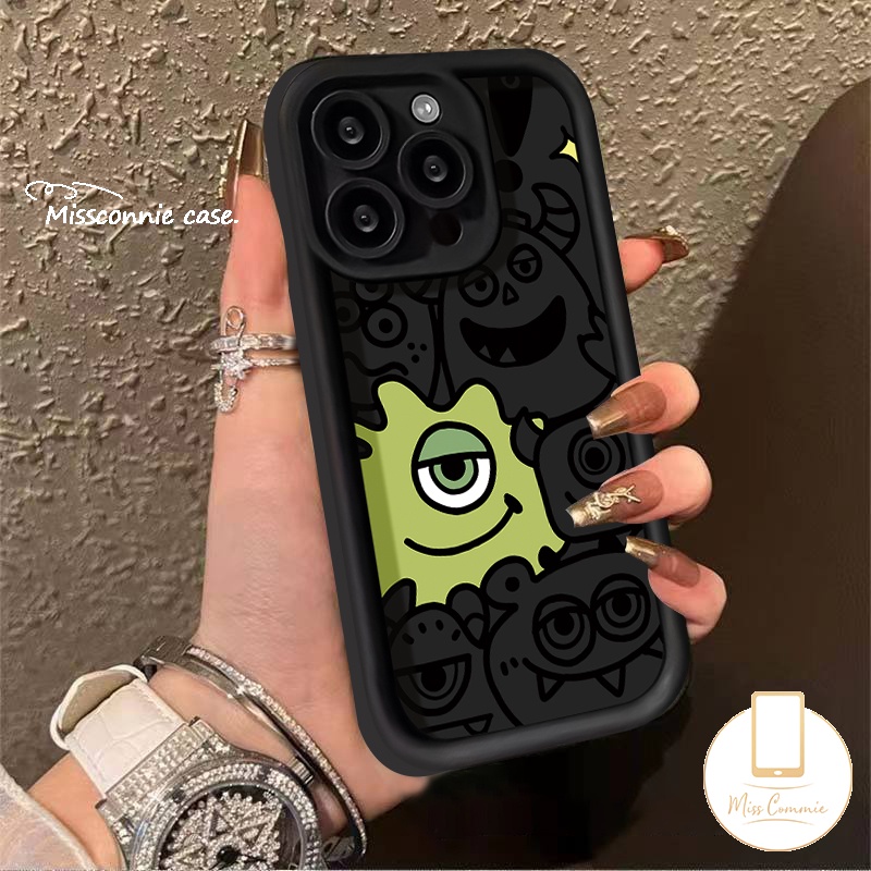 Jual MissConnie-Kartun Cute Little Monster Phone Case Kompatibel Untuk ...
