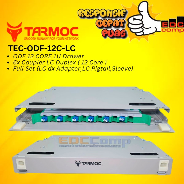 Jual Fiber Optic ODF/OTB 12 Core LC Lengkap Rackmount | ODF 12C LC (LC ...