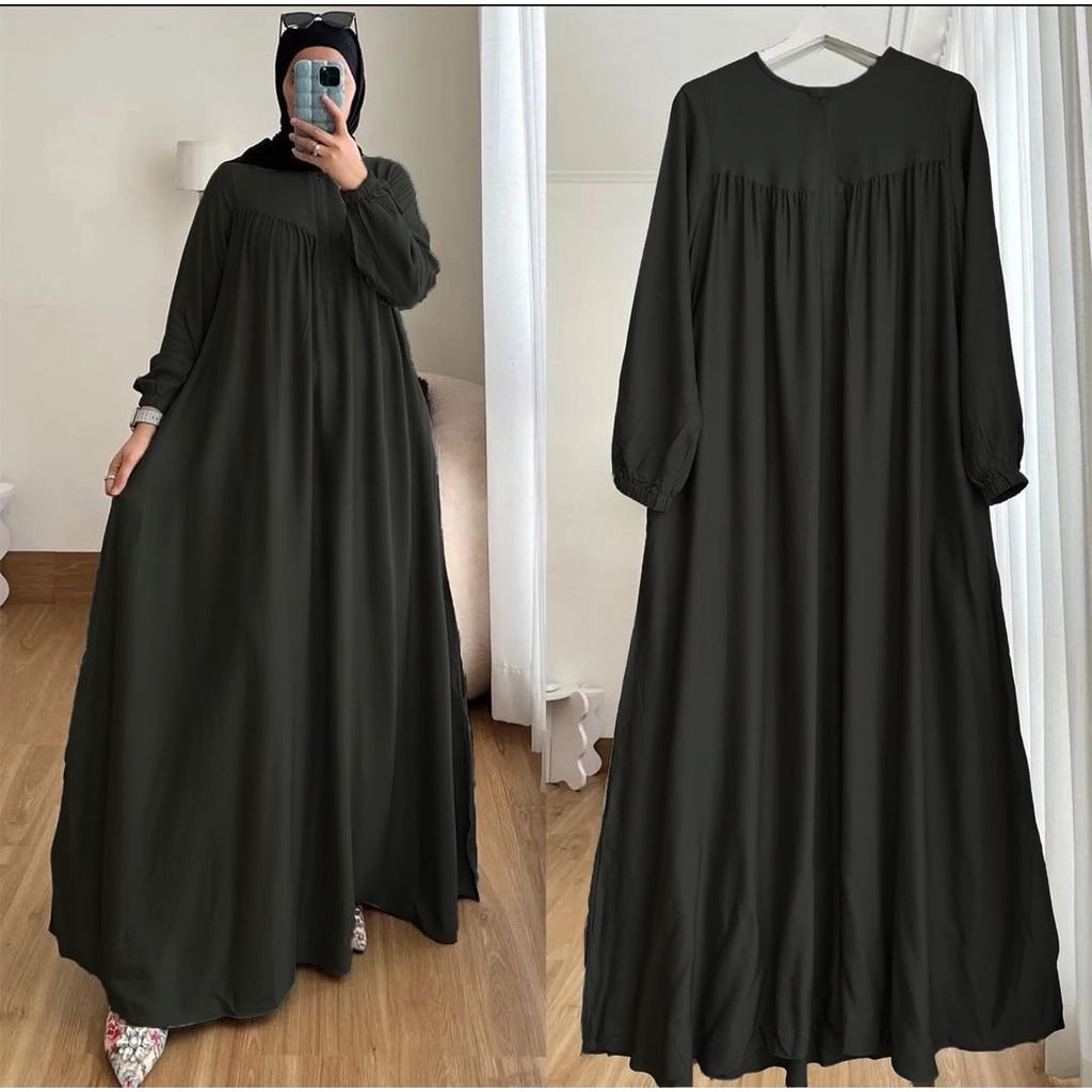 Jual GAMIS WANITA POLOS TERBARU / GAMIS BUSUI CRINKLE AIRFLOW PREMIUM ...