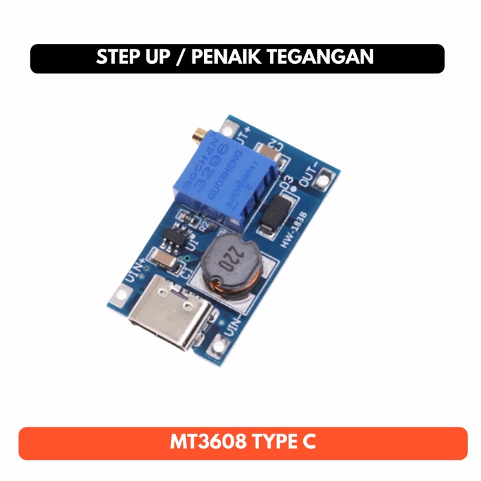 Jual MT3608 Type tipe C Module Modul Step Up Stepup MT 3608 Boost Converter | Shopee Indonesia