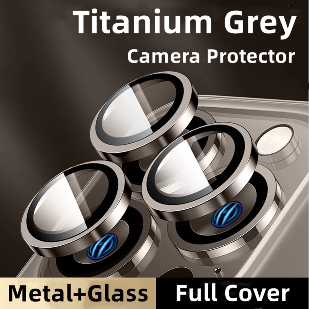 Jual Titanium Grey Camera Lens Protector for IPhone 11 12 13 14 15 Pro Max 14 15 Plus Mini Full ...